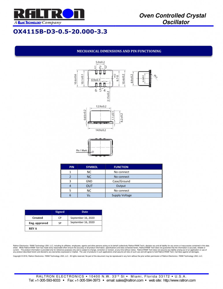 OX4115B-D3-0.5-20.000-3.3 datasheet page 3