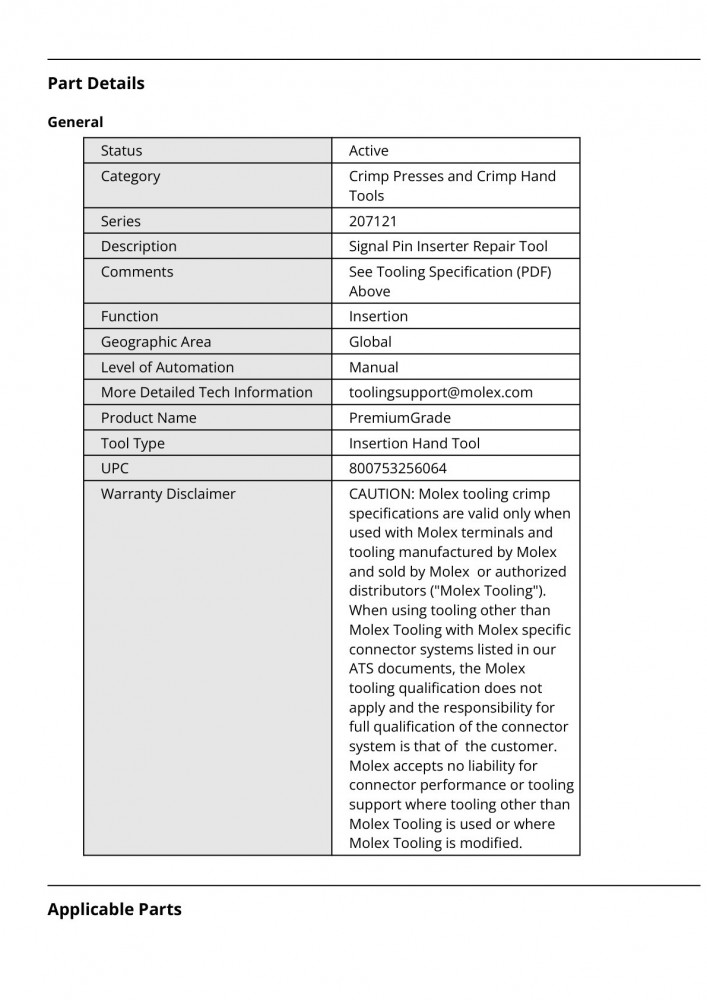 Tooling document preview, page 2