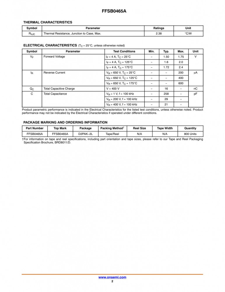 FFSB0465A datasheet page 2