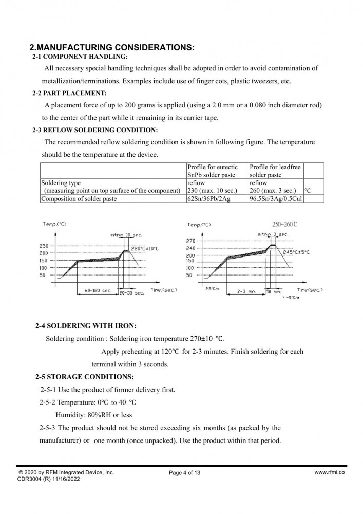 CDR3004 specification page 4