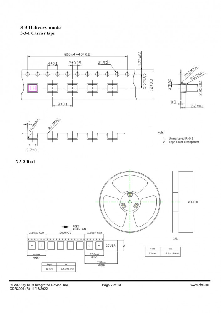 CDR3004 specification page 7