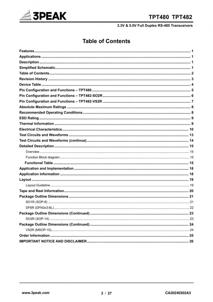 TPT482-VS2R datasheet page 2