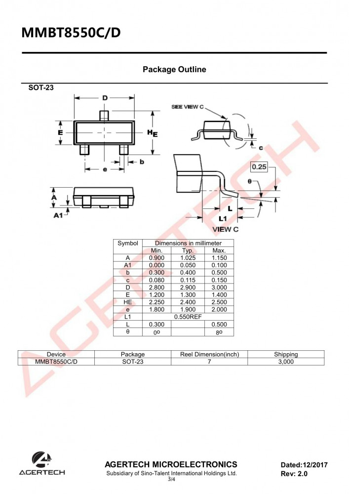 MMBT8550D datasheet page 3