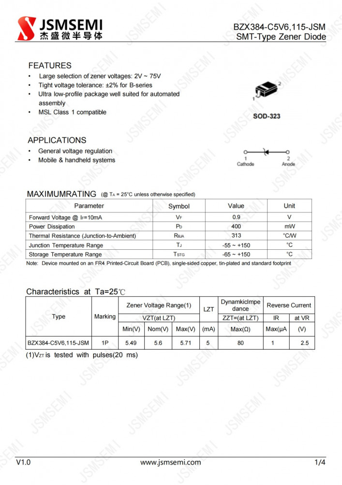 BZX384-C5V6,115-JSM datasheet page 1