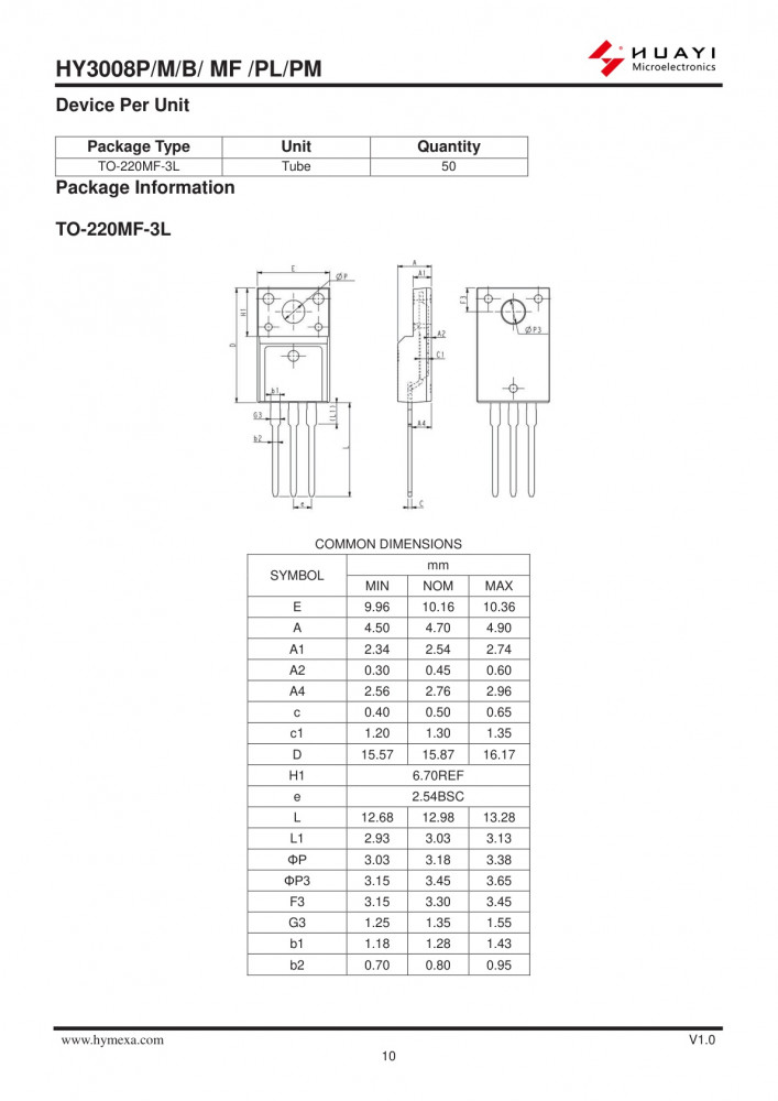 HY3008B datasheet page 10