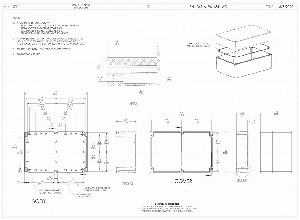 PN-1341-A manufacturer drawing preview
