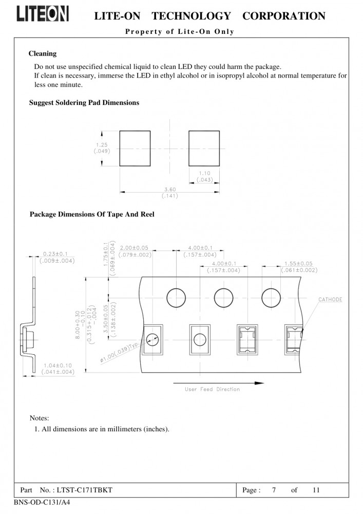 LTST-C171TBKT datasheet page 8