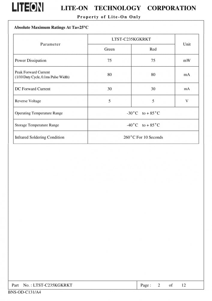 LTST-C235KGKRKT datasheet page 3