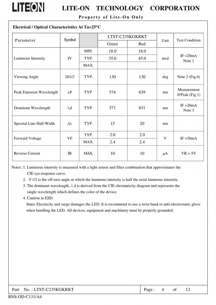 LTST-C235KGKRKT datasheet page 5