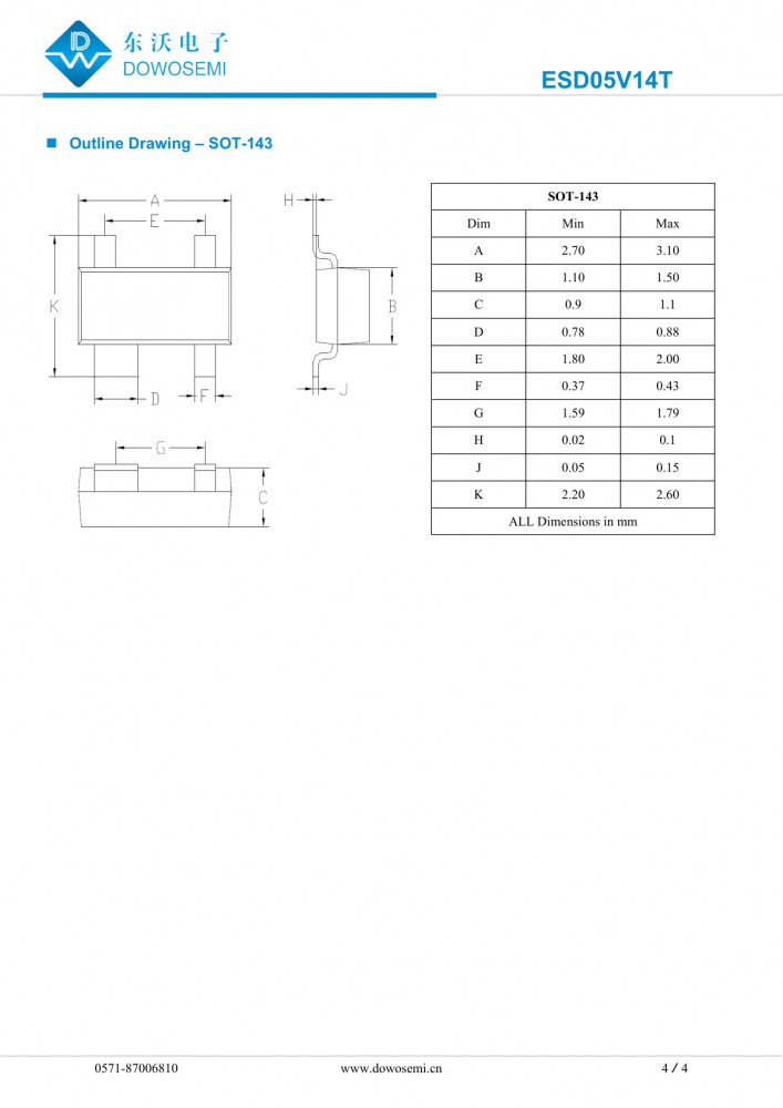 ESD05V14T datasheet page 4