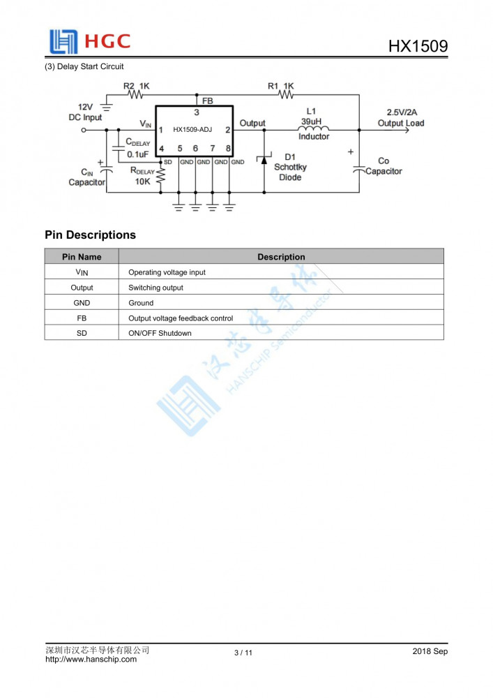 HX1509 datasheet page 3