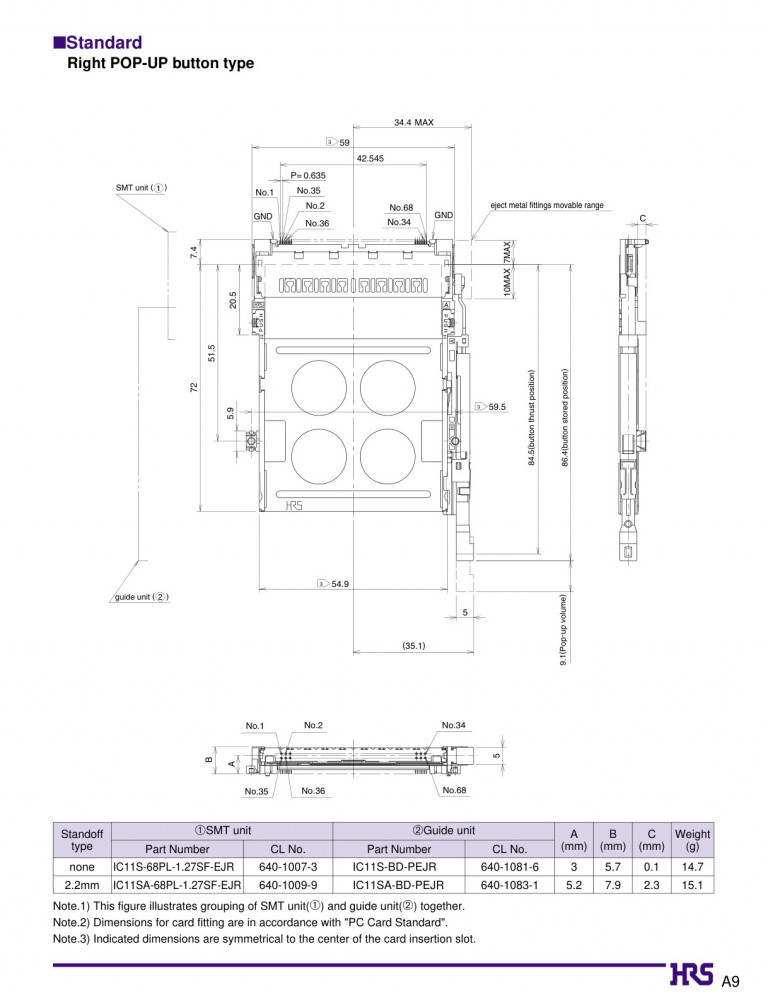 HRS IC11S series datasheet page 8