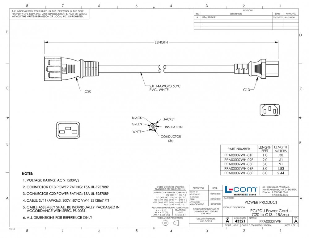 PPA00007WH-01F technical document page