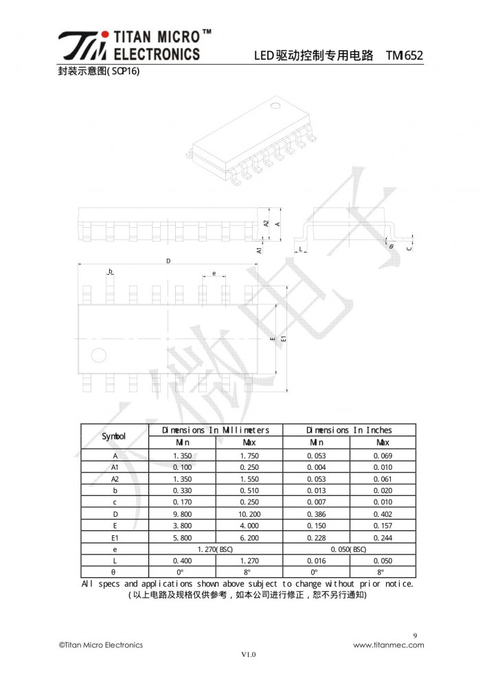 TM1652 datasheet page 9