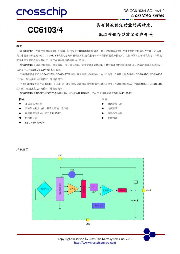 CC6104ST datasheet page 1