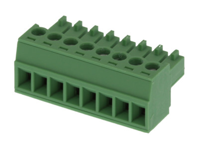 3.50mm Pitch Eurostyle Horizontal Plug, Green Housing, 8 Circuits for sale