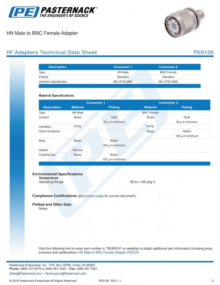 PE9126 technical document page 2