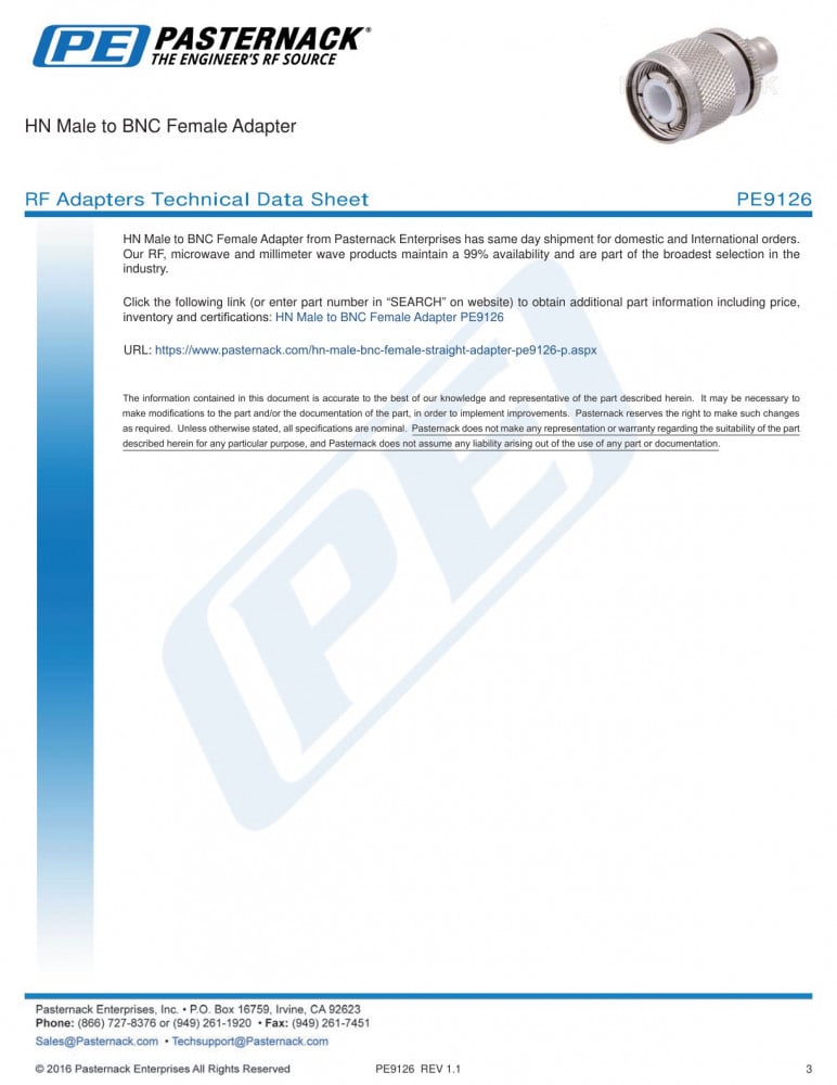 PE9126 technical document page 3