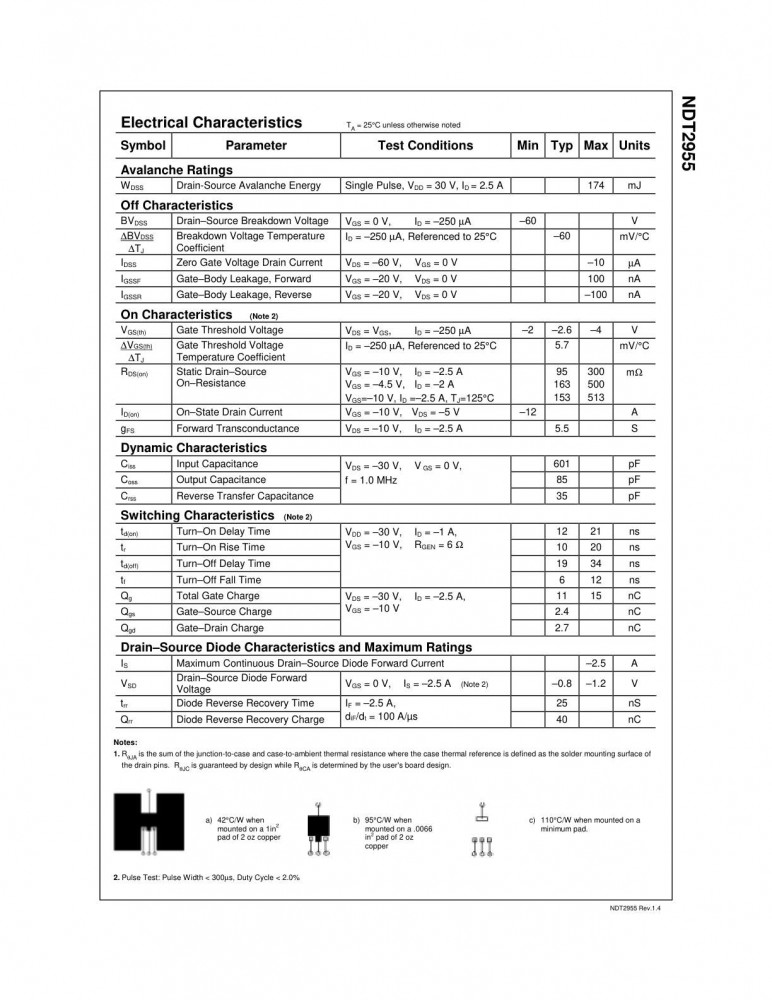 NDT2955 datasheet page 3