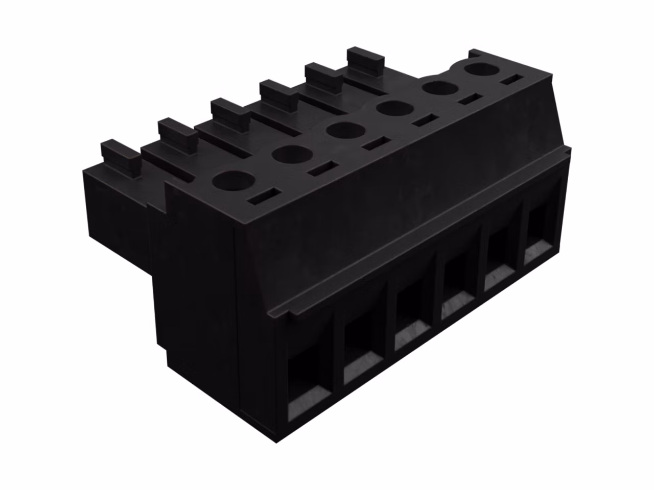 3.81mm Pitch Eurostyle Horizontal Plug, with Reverse Imprinting, Gold (Au) Plated, Black, 6 Circuits for sale