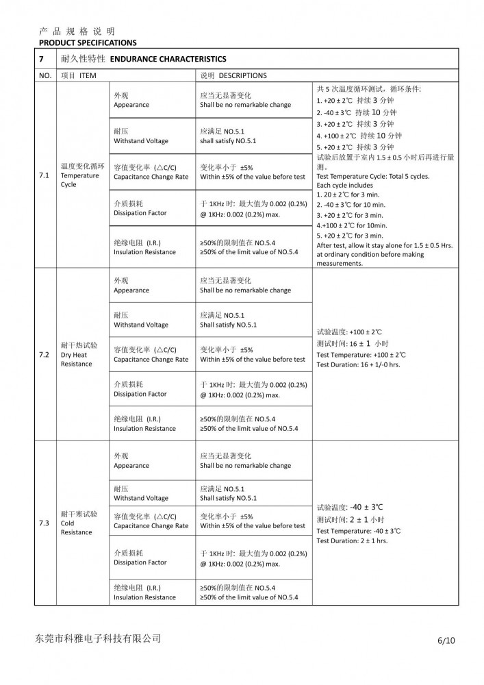 KP475K2J3101 specification page 6