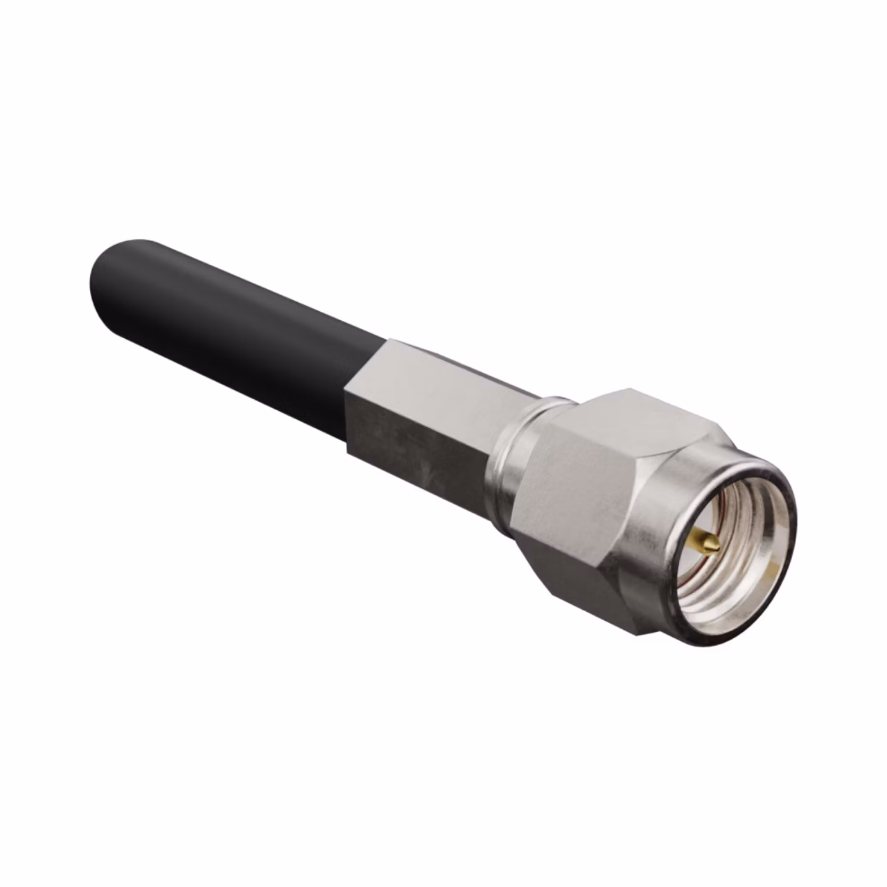 SMA Plug, Straight, Crimp, Belden 7806R, Brass Body, Nickel (Ni) Plated, 50 Ohms for sale