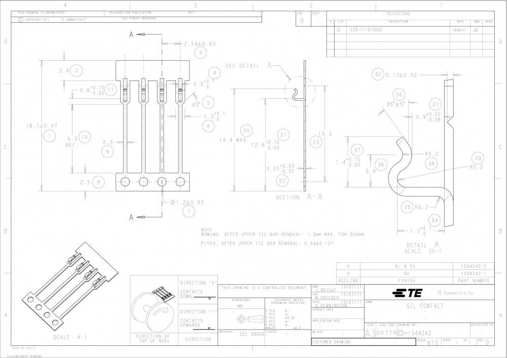 TE Connectivity 1544242-1 technical document preview