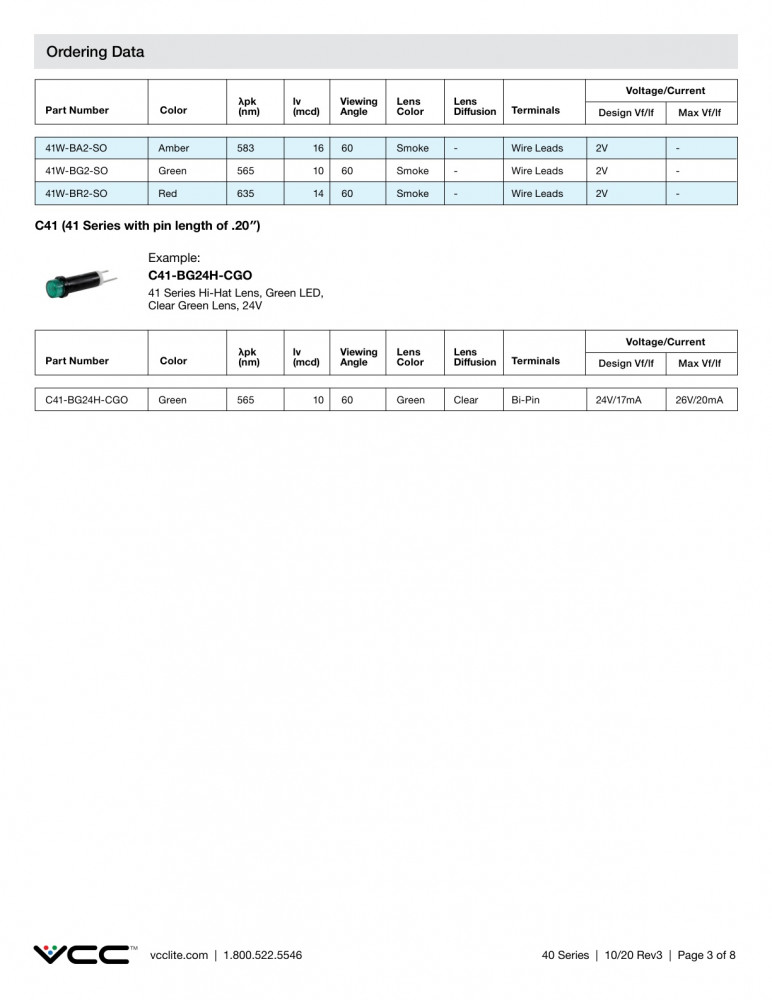 VCC 40 Series datasheet page 3