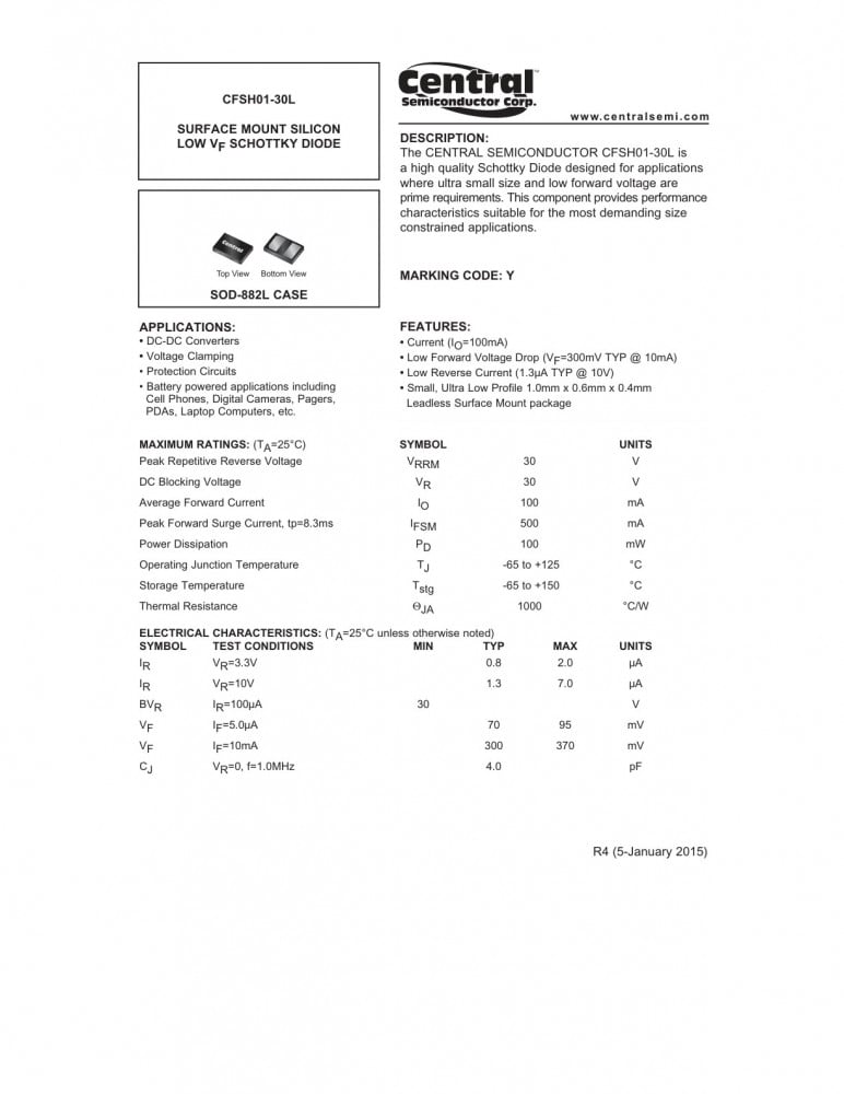 CFSH01-30L datasheet page 1