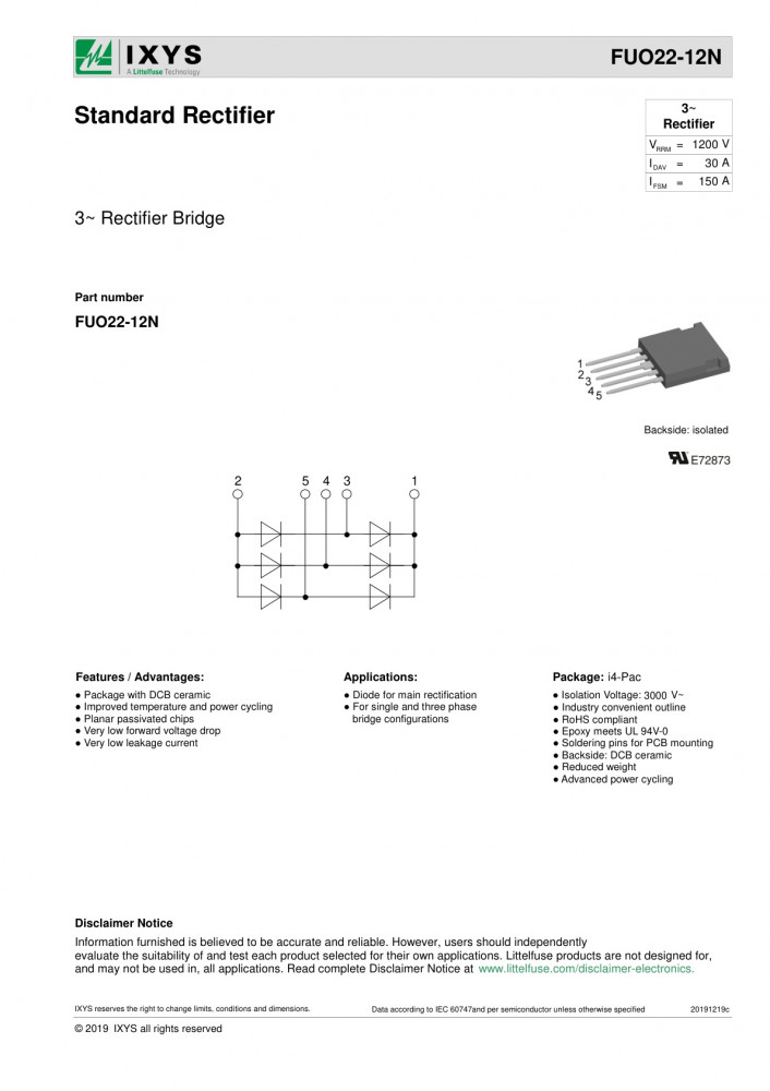 FUO22-12N technical document page 1