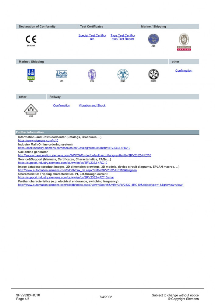 3RV23324RC10 technical document page 4