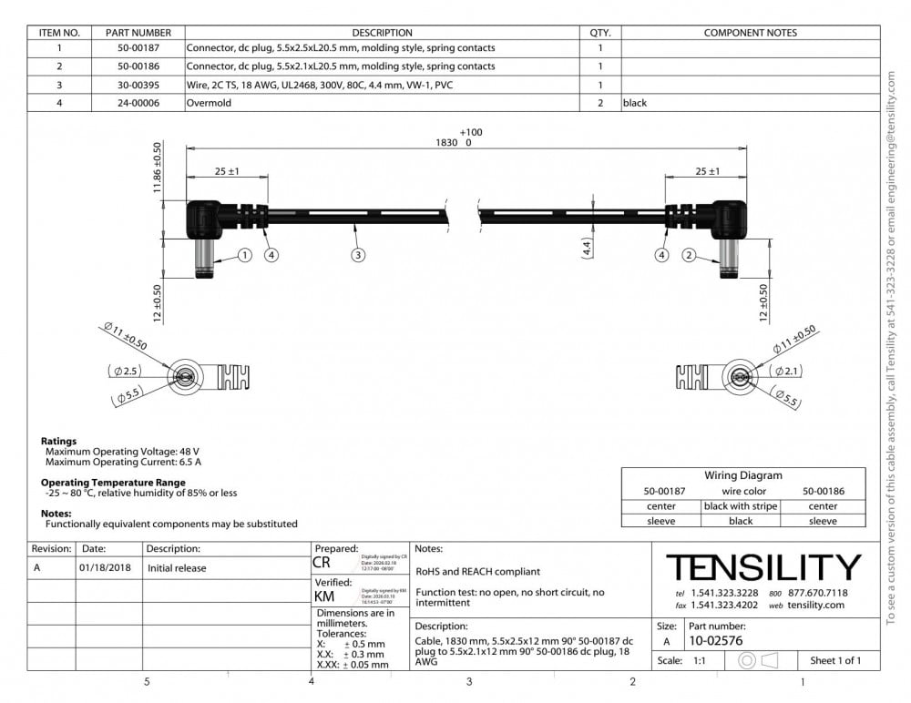 Tensility 10-02576 product drawing