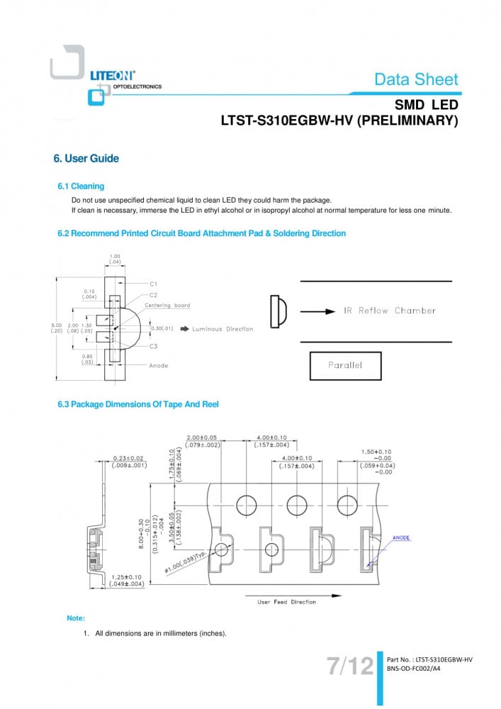 LTST-S310EGBW-HV datasheet page 8