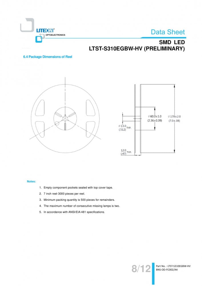 LTST-S310EGBW-HV datasheet page 9