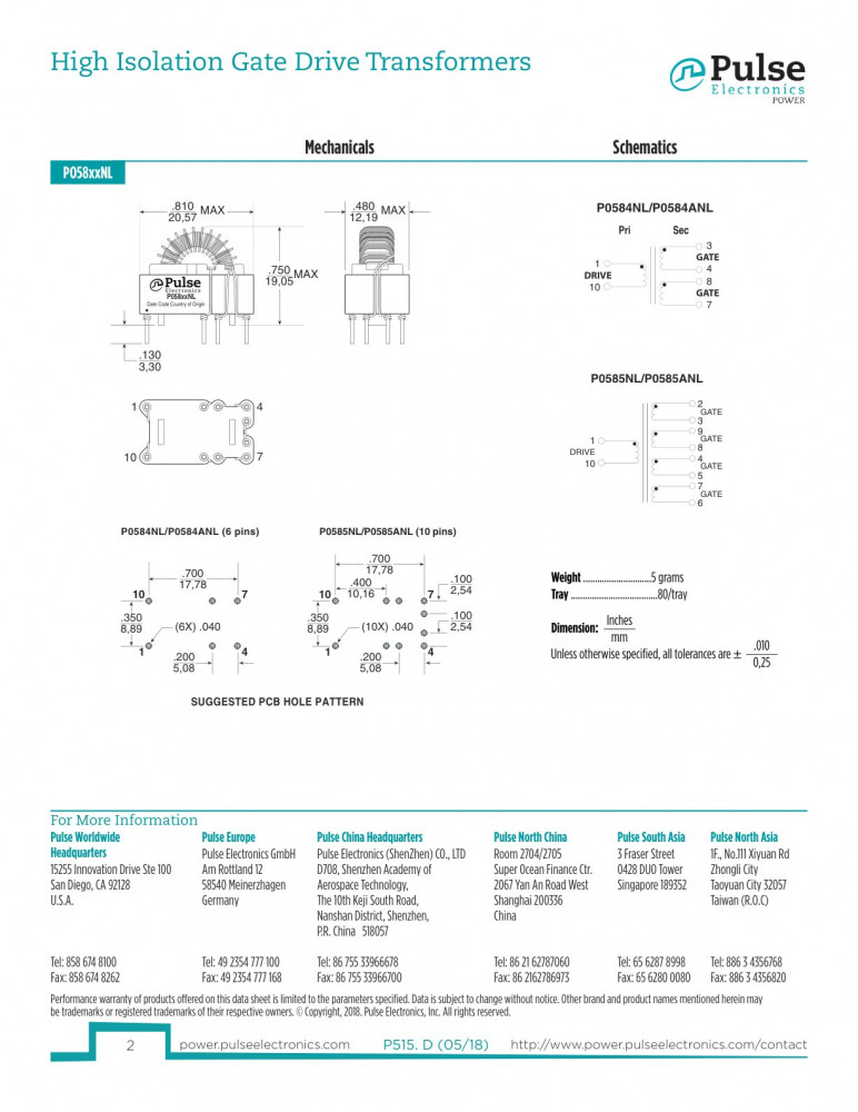 P0584NL datasheet page 2