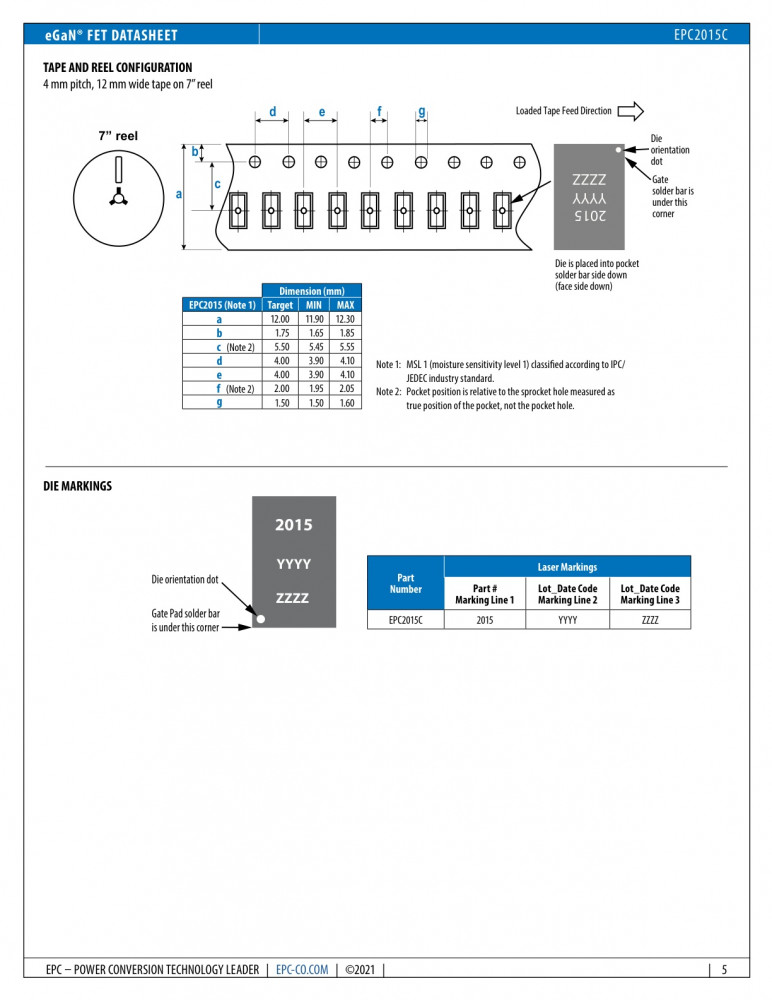 EPC2015C datasheet page 5