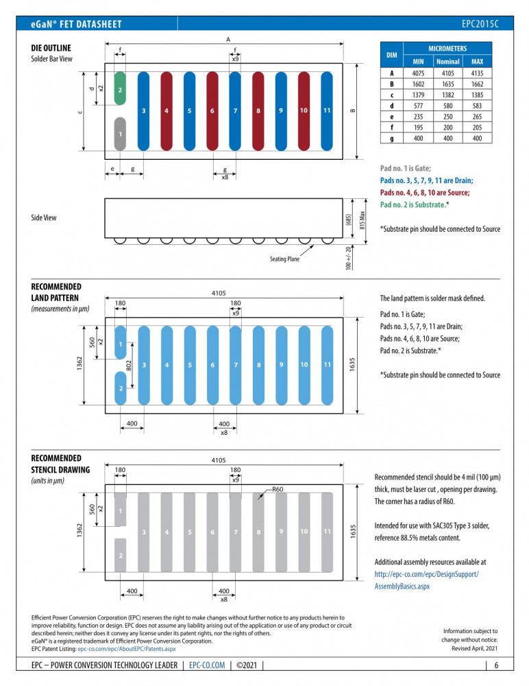 EPC2015C datasheet page 6