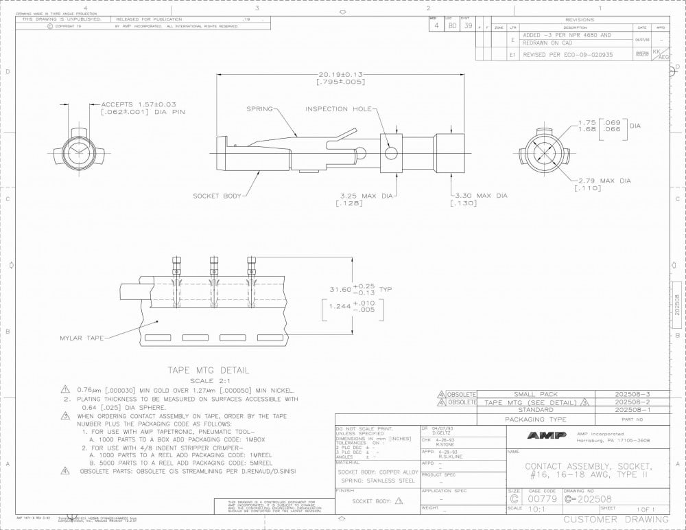 TE Connectivity 202508-1 customer drawing preview