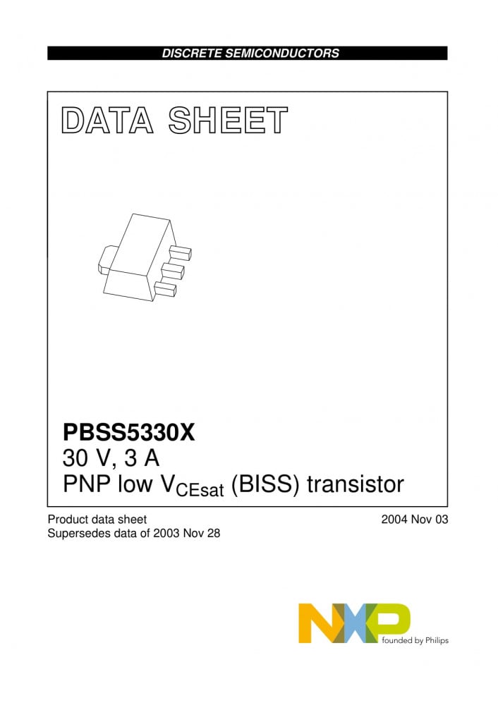 PBSS5330X datasheet page 2