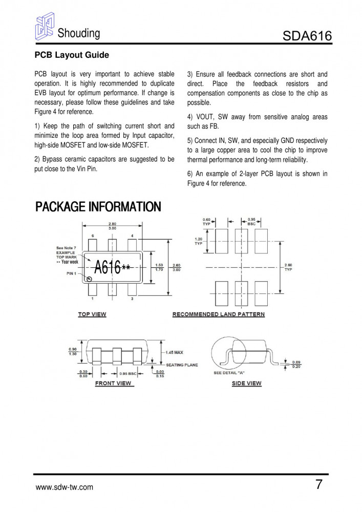 SDA616 datasheet page 7