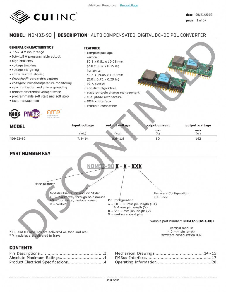 NDM3Z-90 datasheet page 1