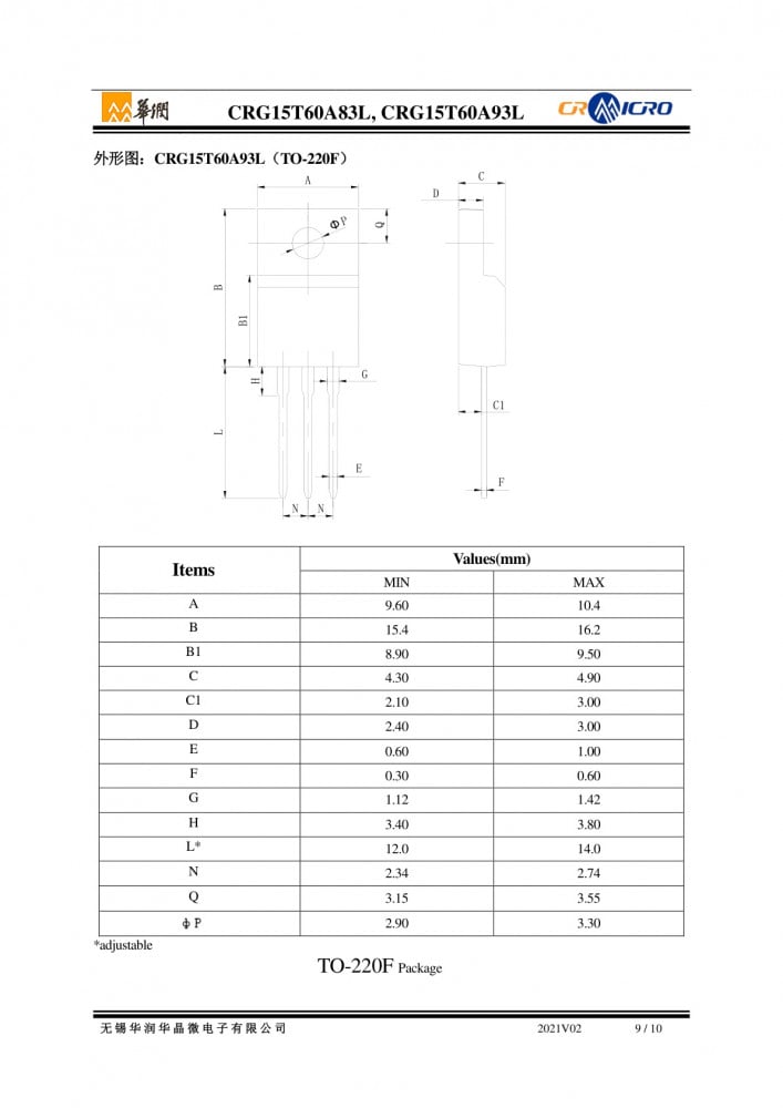 CRG15T60A83L datasheet page 9