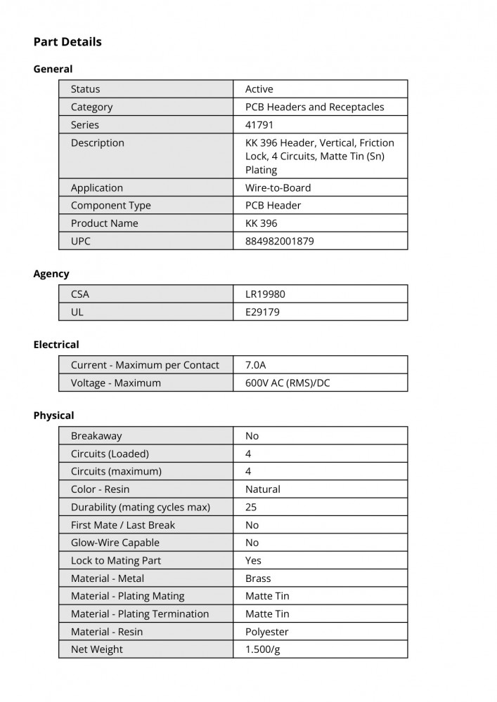 MOLEX 417911091 technical document image 2