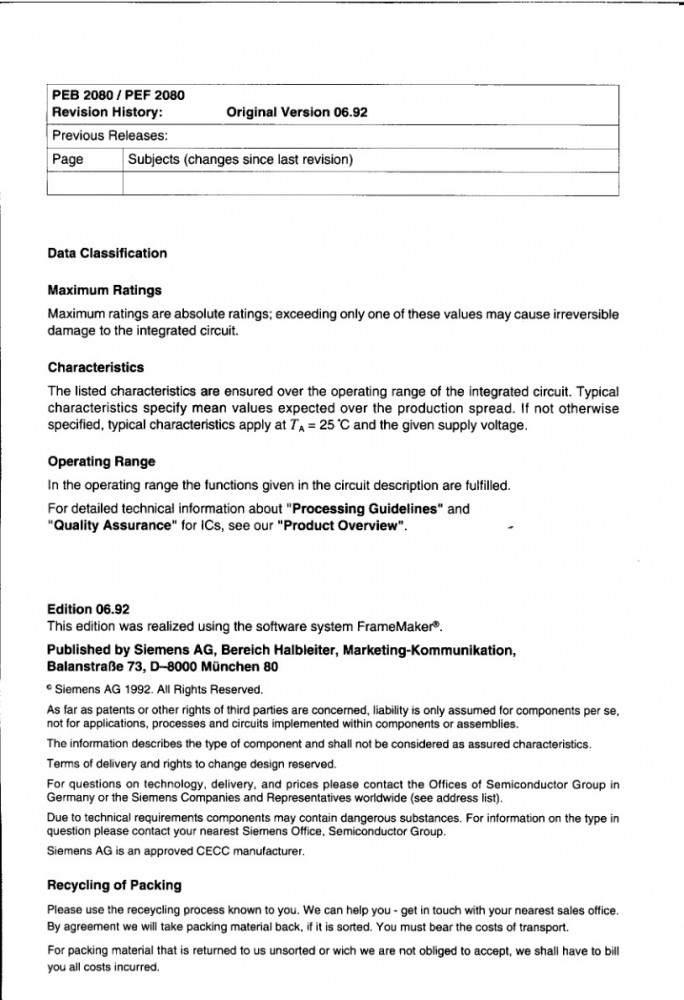 PEB2080 documentation page 3
