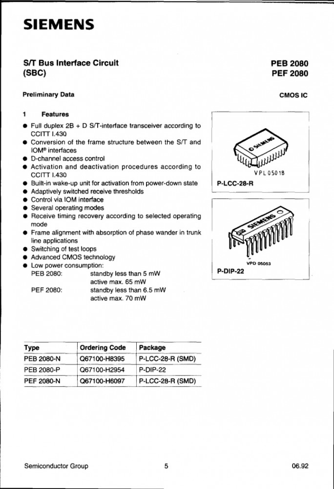 PEB2080 documentation page 6
