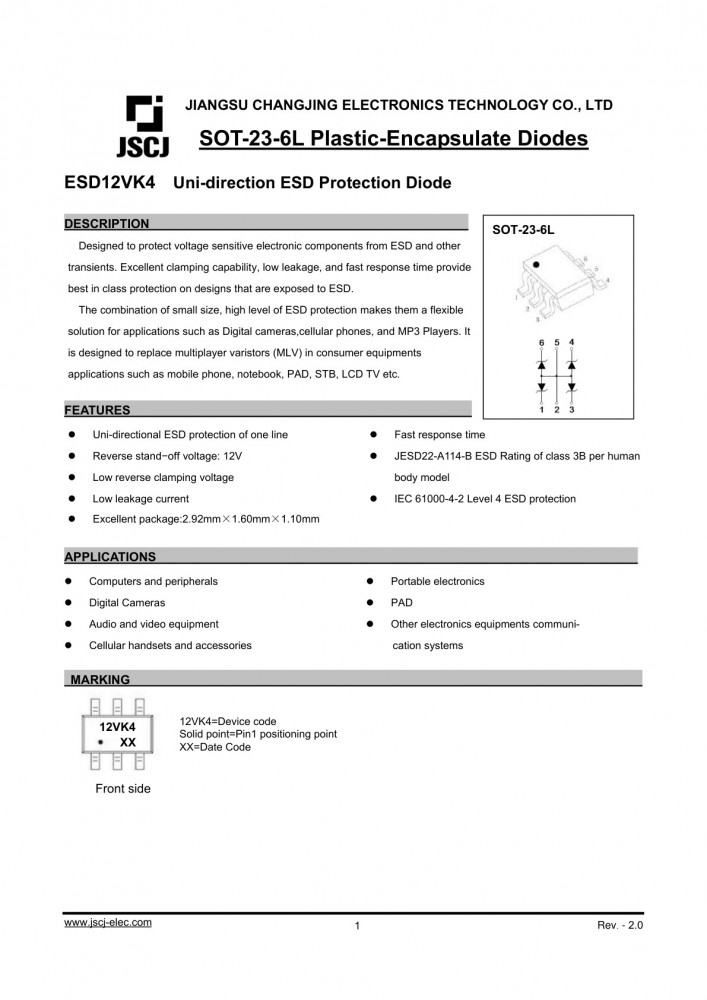 ESD12VK4 datasheet page 1