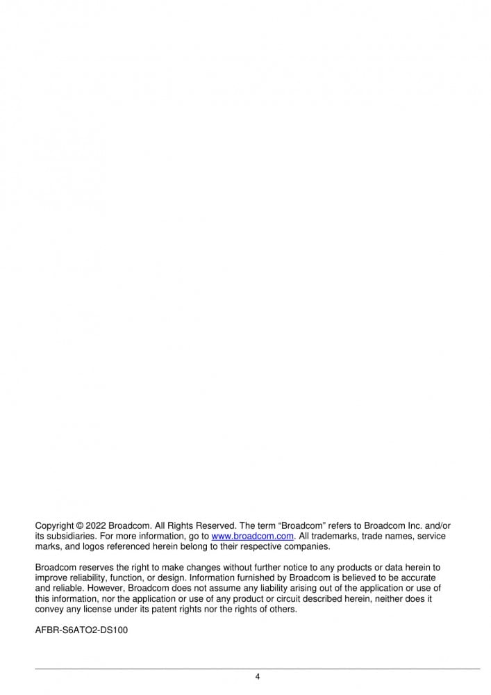 AFBR-S6PY2214 technical document page 4