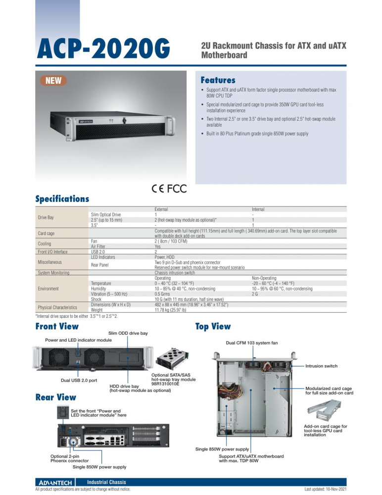 ACP-2020G product document, page 1