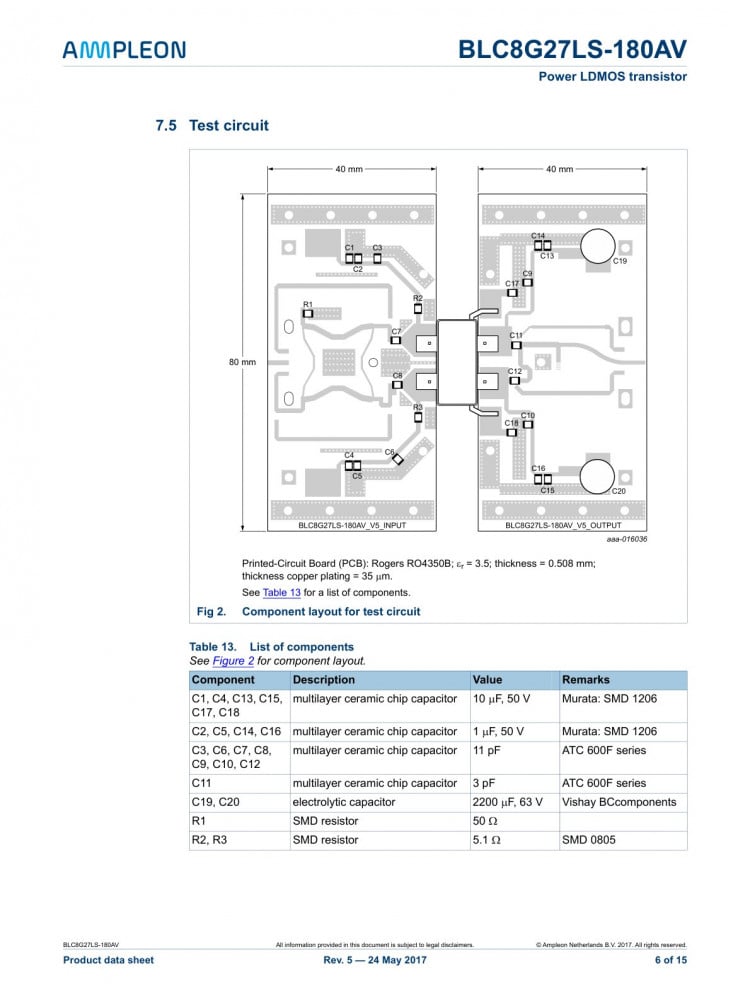 BLC8G27LS-180AVZ datasheet page 6
