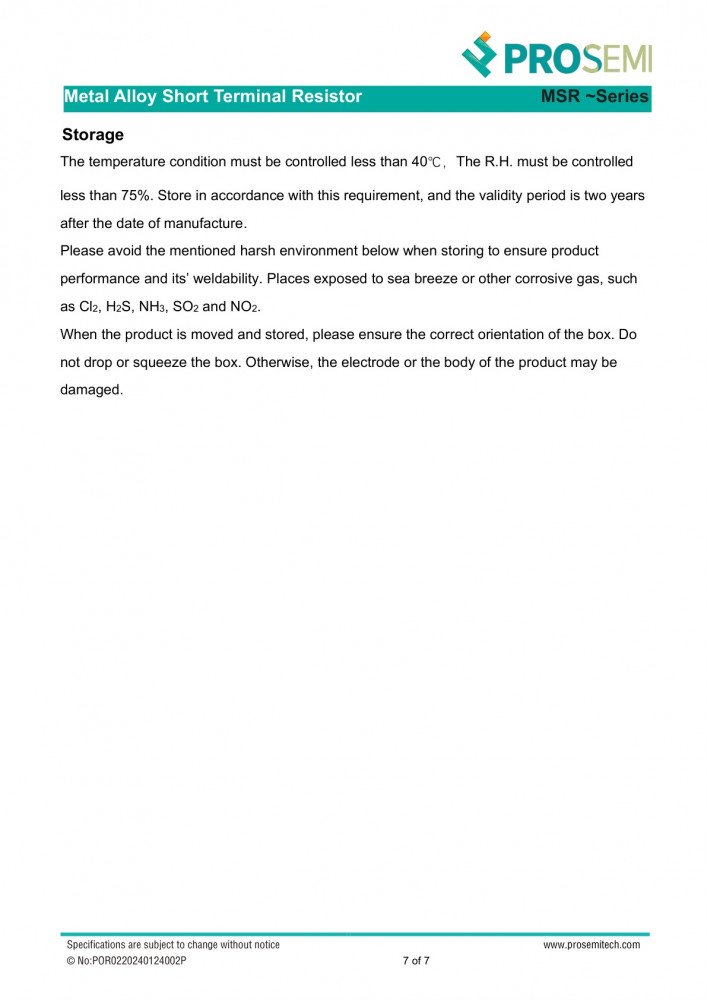MSR12A1R009F2 technical document page 7